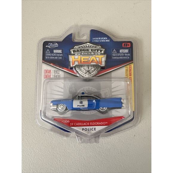 Jada Toys | Toys | Jada Badge City Heat 59 Cadillac Eldorado Police Car ...